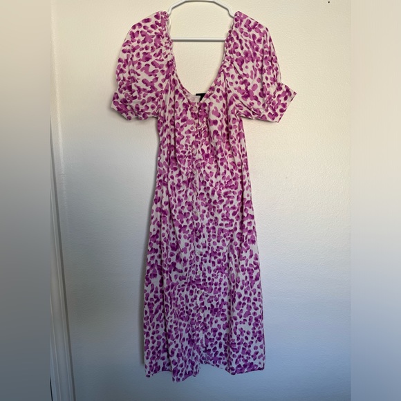 Dresses | Purple Spring Dress With Square Neck | Poshmark